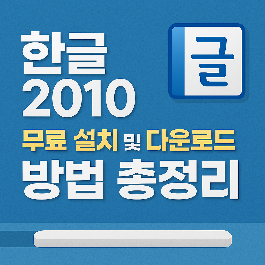 한글 2010 무료 설치 및 다운로드 방법 총정리
