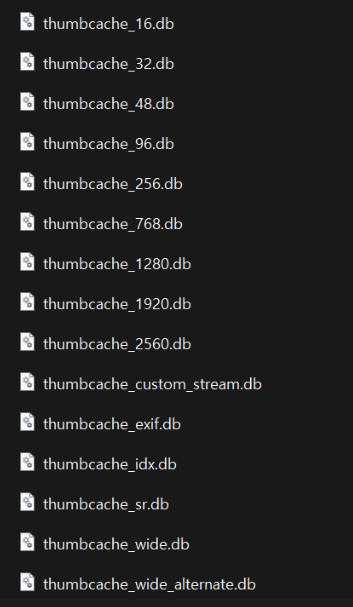 ThumbnailCache, IconCache, Windows Timeline