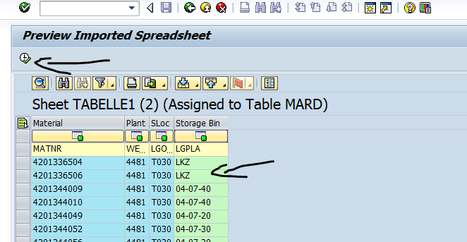 MM17 자재마스터 액셀업로드 대량 변경 (Material master mass change using excel upload)