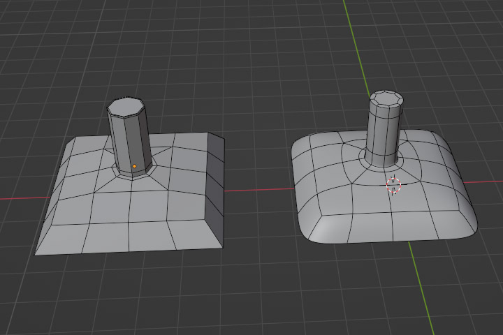[blender modeling] 01. subdivide modifier 사용하기 (3)