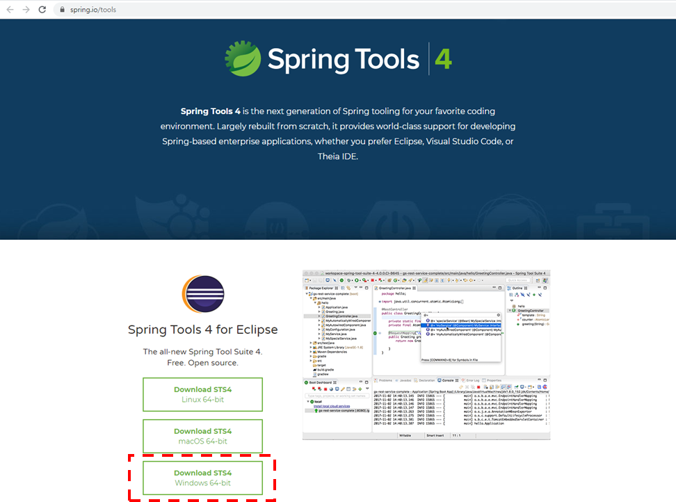 window 10 + Spring Tools 4 for Eclipse :: STS 4 설치 ( 2020.01.13) :: 고니의꿈
