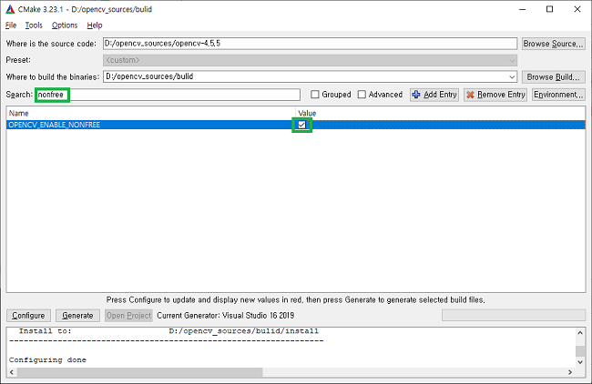 [C++, OpenCV] download contrib(extra modules) to an existing OpenCV directory