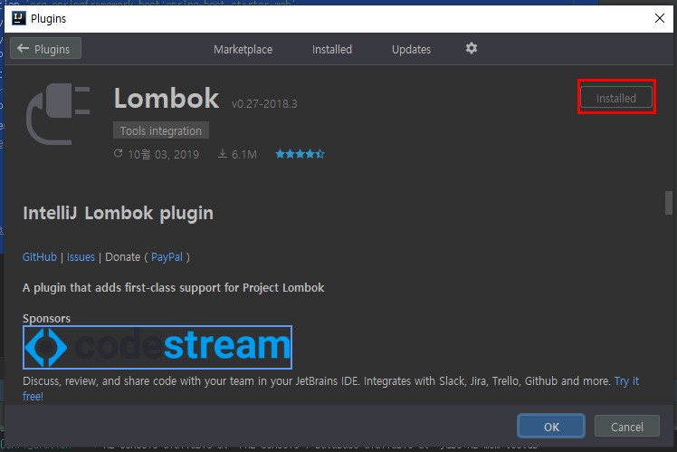 [Spring Boot & intelliJ] lombok cannot find symbol 해결 방법