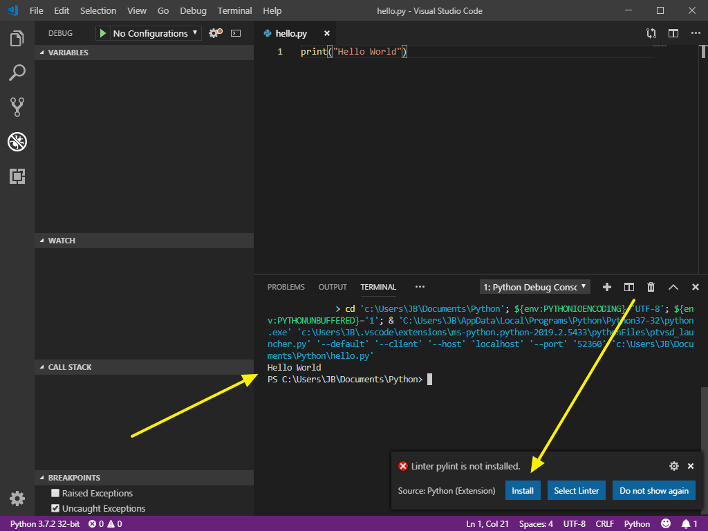 Python / Visual Studio Code 개발 환경 만들기