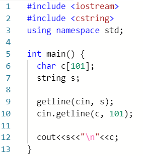 문자열 총정리 : char, string, #include , #include , getline, 문자열