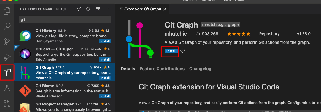 [VS Code] Git Graph Extension