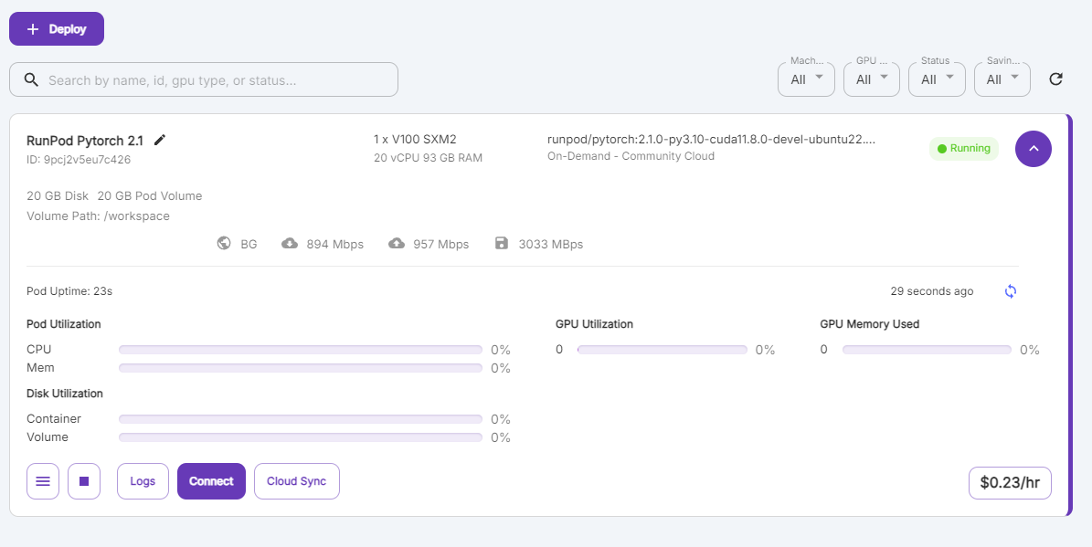 [RunPod] RunPod (비용 및 Pycharm SSH 연결 방법)