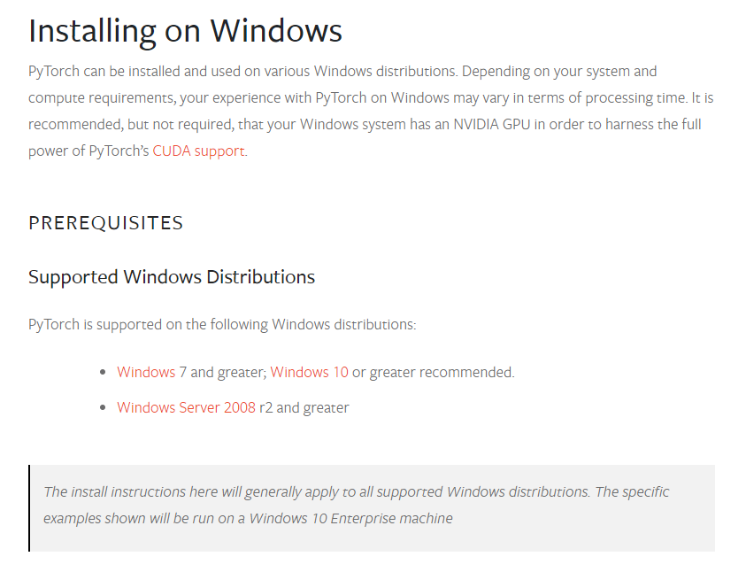 [pytorch] Windows에서 CUDA 및 cuDNN 설치가 꼭 필요한가?