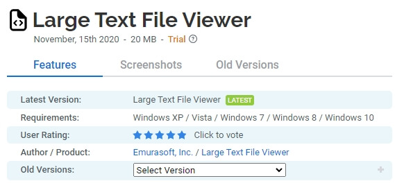 Large Text File Viewer 무료 다운로드