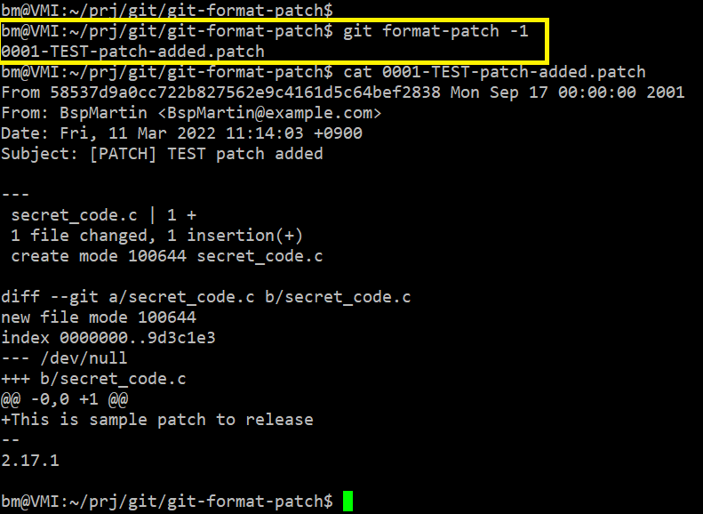 GIT format-patch