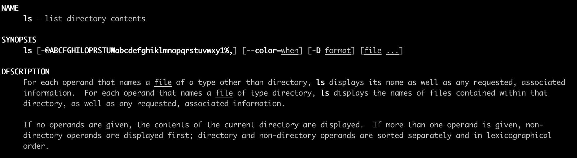 [Linux/Shell] ls / ls command / man ls / ls 명령어 /ls 조합 / list directory ...