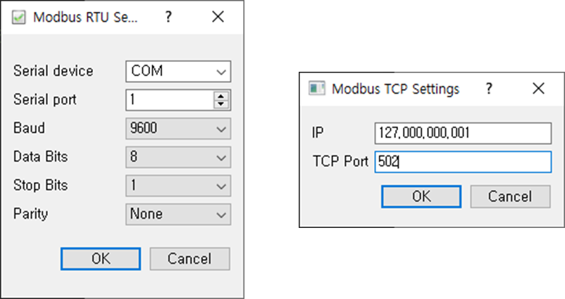 [Python][Modbus][DB] pyModSlave를 이용한 시뮬레이터 값 DB에 저장