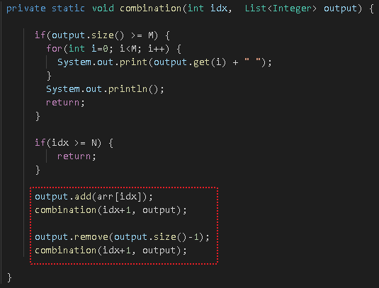 [BOJ] 백준 15650 N과 M (2)