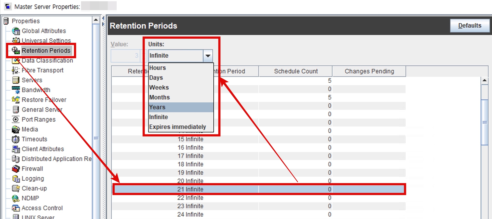 NetBackup Retention Level(보관 기간) 생성 방법 :: Benjamin's Note