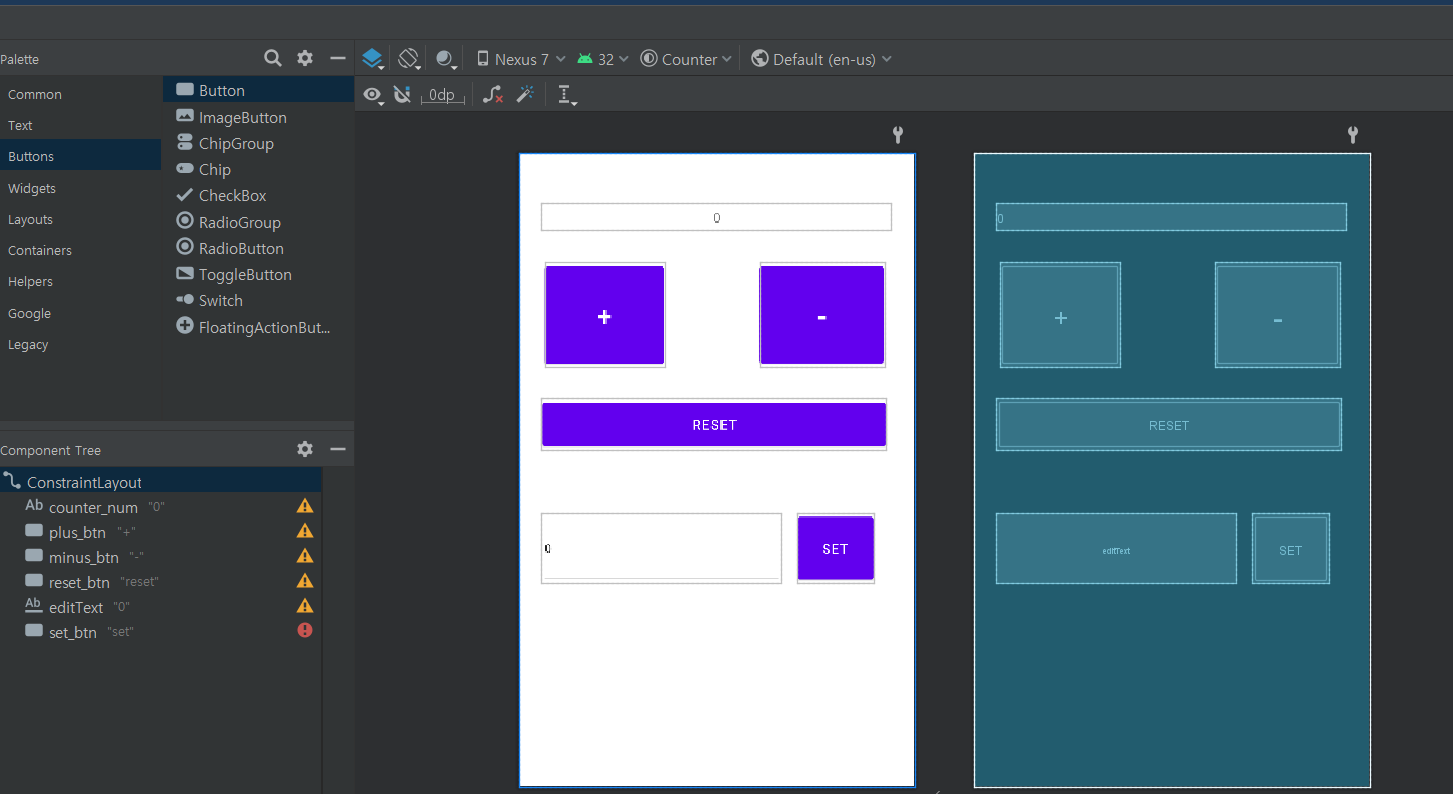코틀린으로Kotlin 증감하는 Counter만들기, setOnClickListener과 증감 연산자 이용