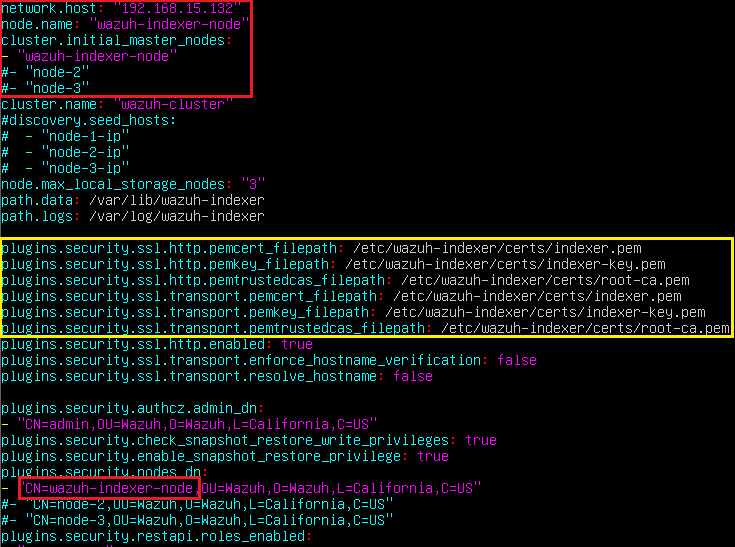 Wazuh Cluster 구축 - 3. Wazuh indexer 설치 및 설정