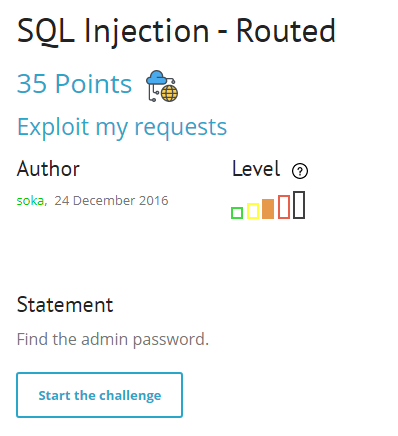 root-Me#5 SQL Injection - Routed