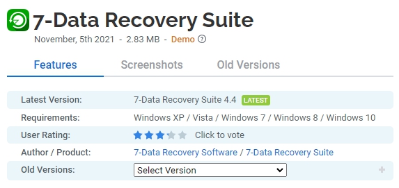 7-Data Recovery Suite 무료 다운로드