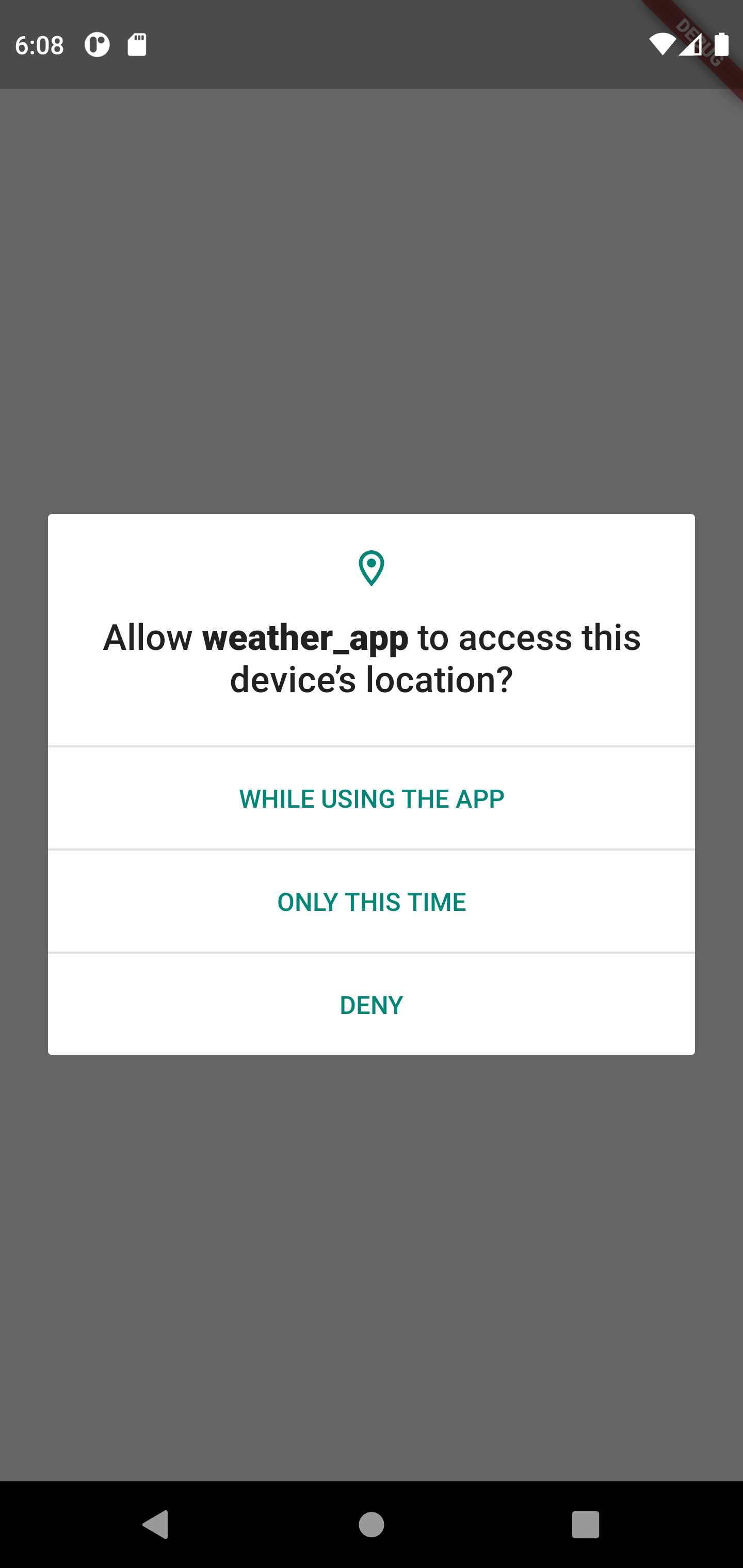 [오류해결] unhandled exception: user denied permissions to access the device's location.