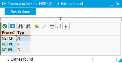 MRP 인자 값 설명 (MRP Run Parameters)