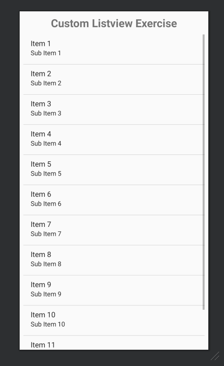 custom listview 생성하기 (1)