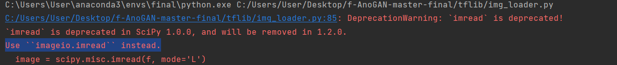 scipy.misc.imread 에러