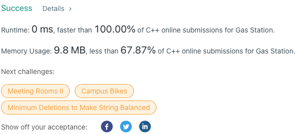 (LeetCode) 134. Gas Station