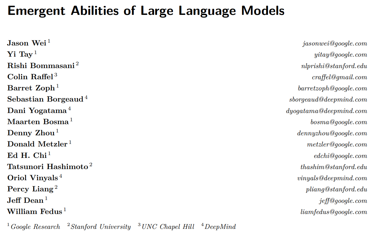 [논문리뷰] Emergent Abilities of Large Language Models