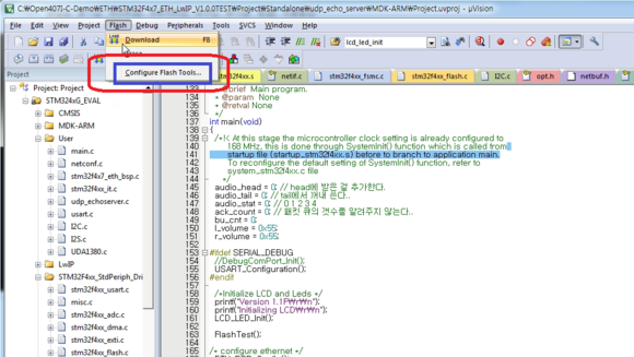 STM32F407 Flash Memory Map