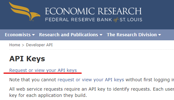 [Python] FRED에서 API로 경제 데이터 불러오기