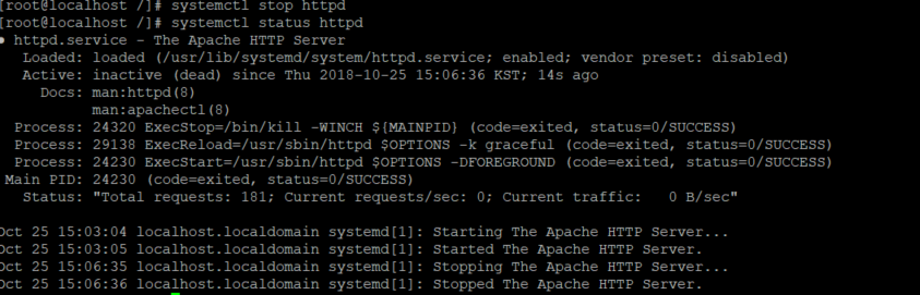 리눅스(Linux) Apache 상태/시작/중지/재시작 :: Hnev.log