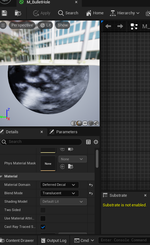 Unreal Decal을 이용해 총알자국 생성하기