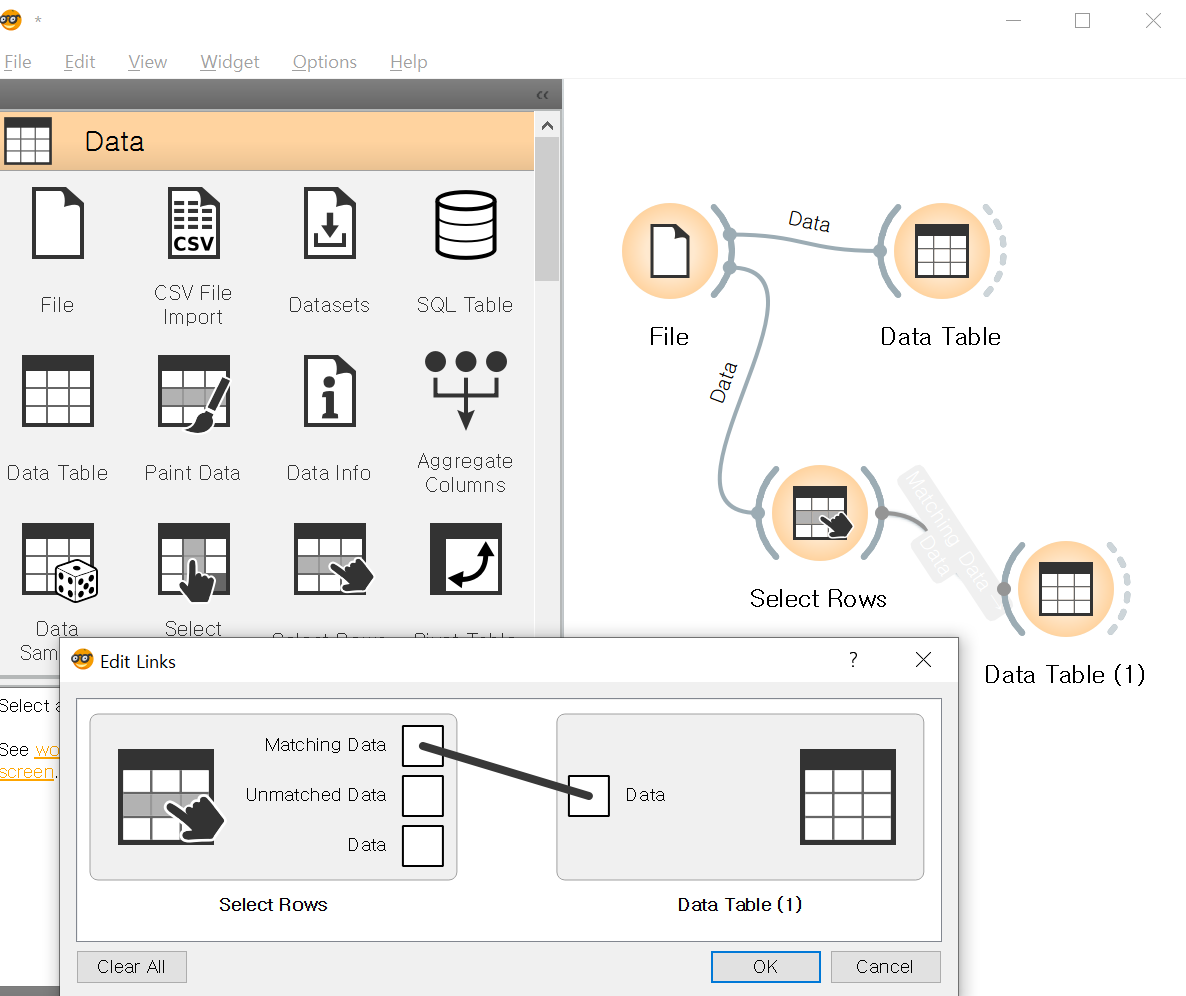 #1. Orange3 1,2일차 - OT및 설치와 기본 사용법, 표 다루기