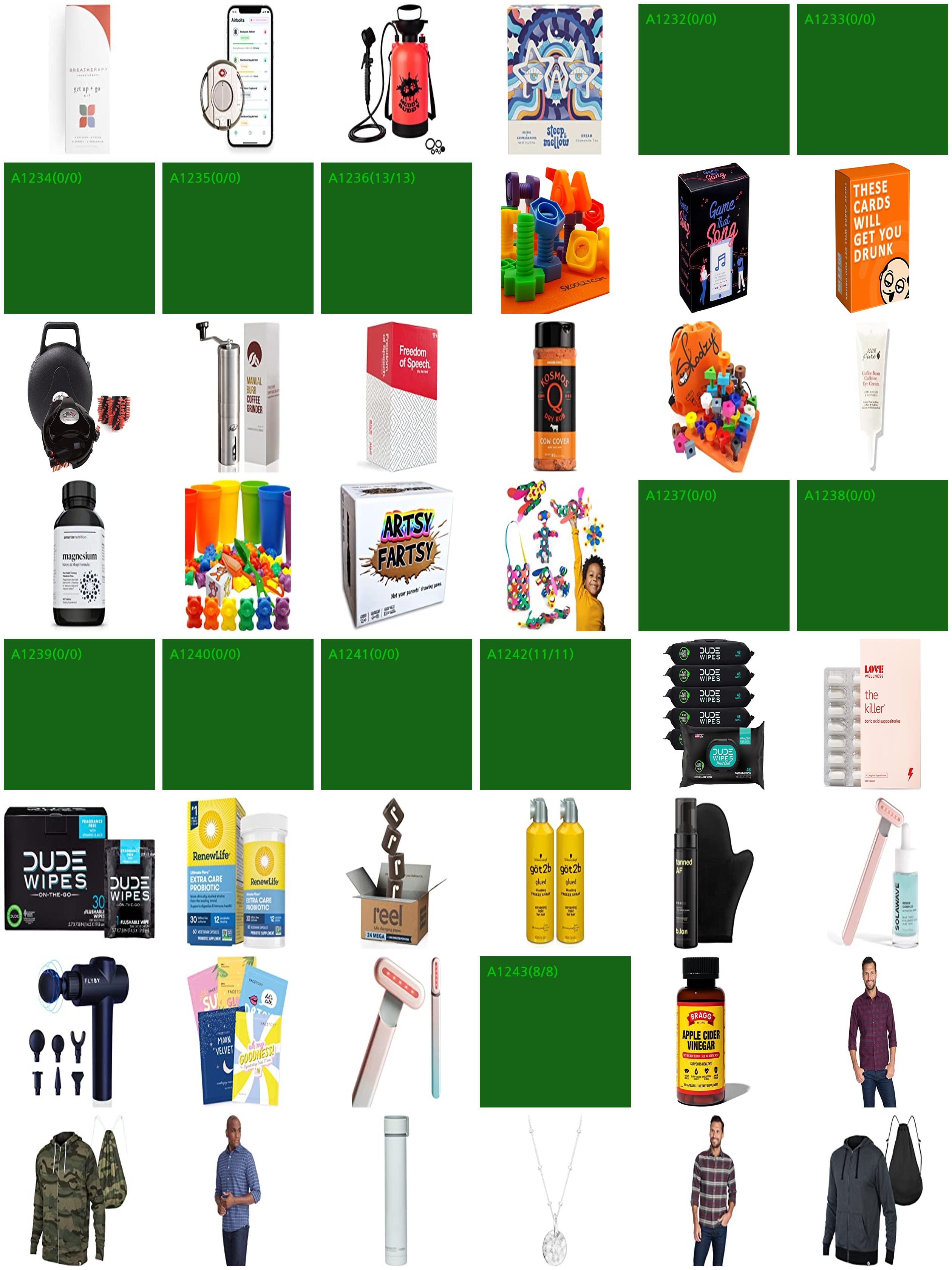 [A] Images of Newly Outstanded Items on A12