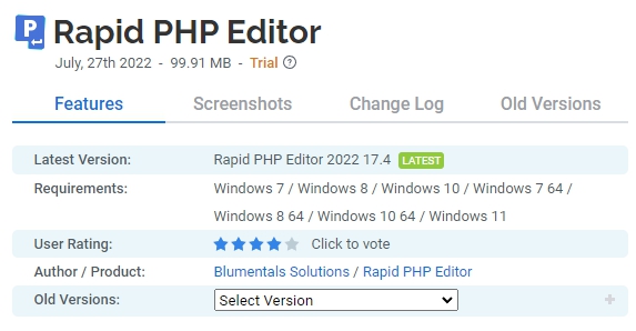 Rapid PHP Editor 무료 다운로드