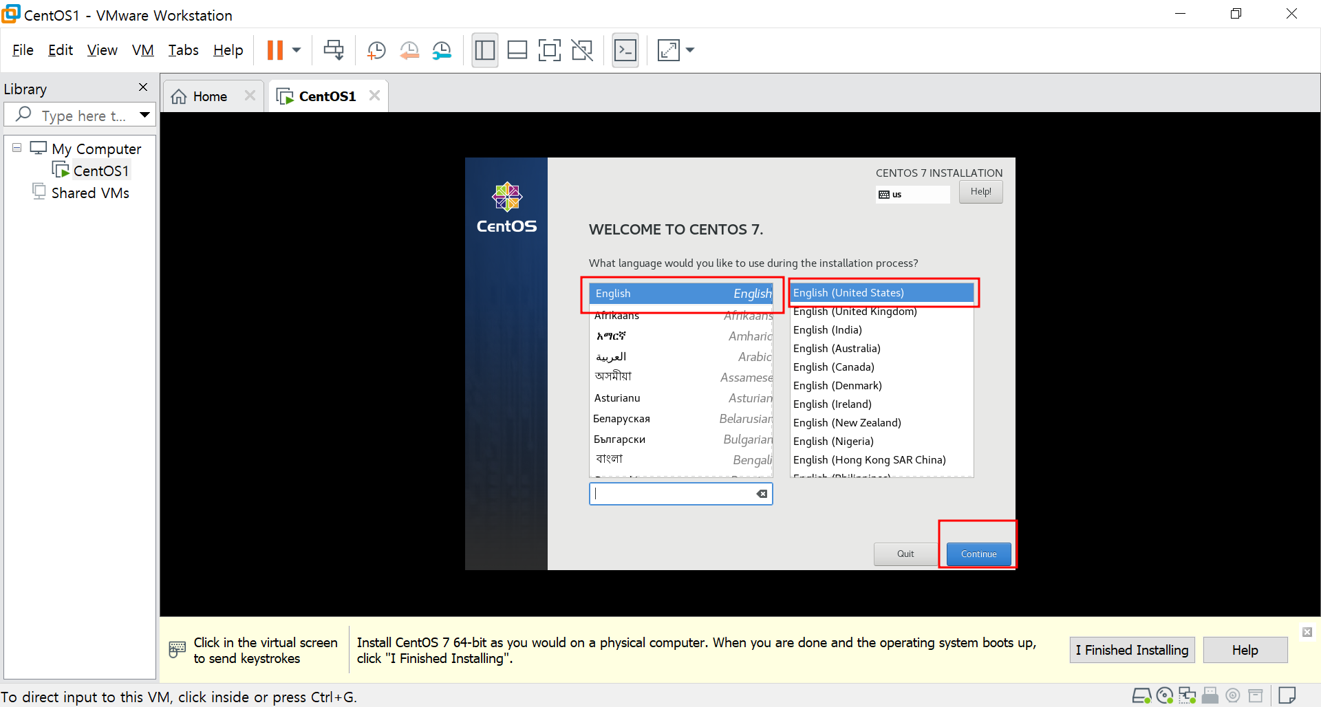 누구나 따라할 수 있는 VMware 안에 CentOS 7 설치하기(준비물: CentOS 7 ISO 파일)