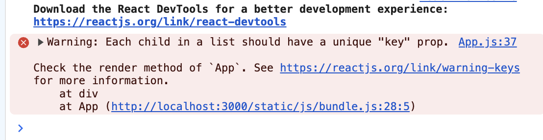 [ React ] Warning: Each child in a list should have a unique "key" prop ...