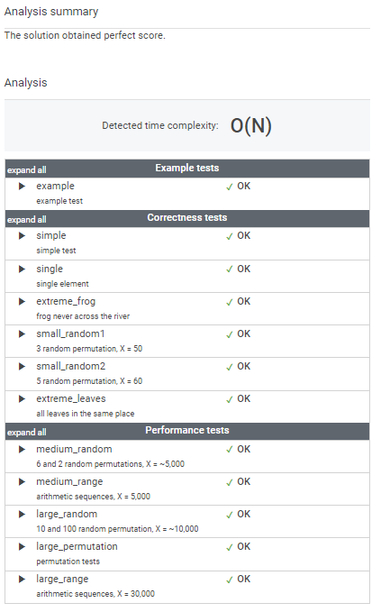 Codility Lesson4 - FrogRiverOne
