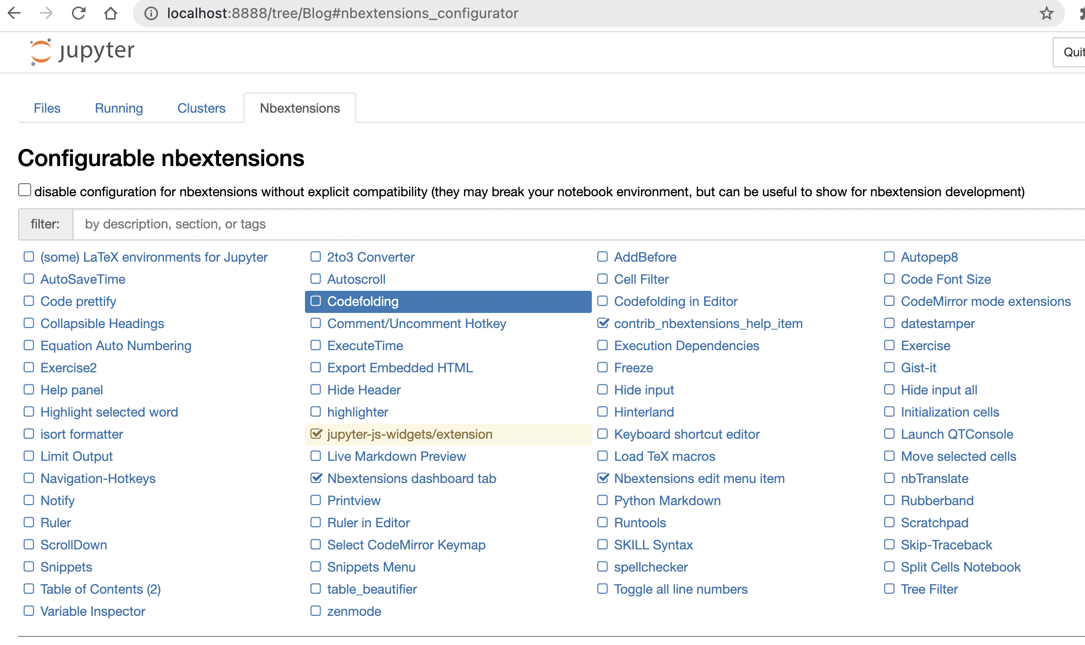 [Jupyter notebook] 코드 접기 (codefolding) 설정하기