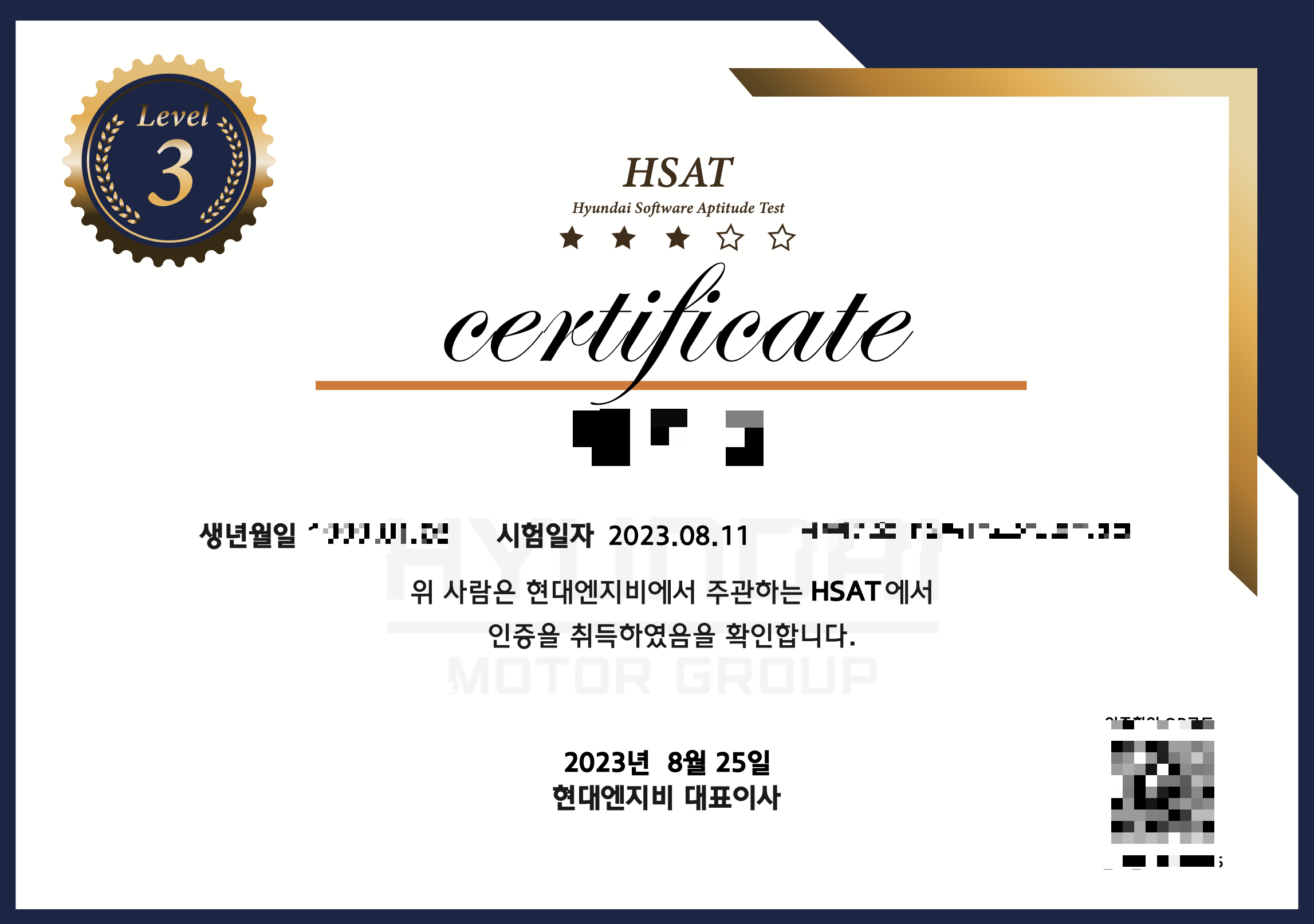소프티어 역량 진단 취득 후기 (HSAT - Level 3)