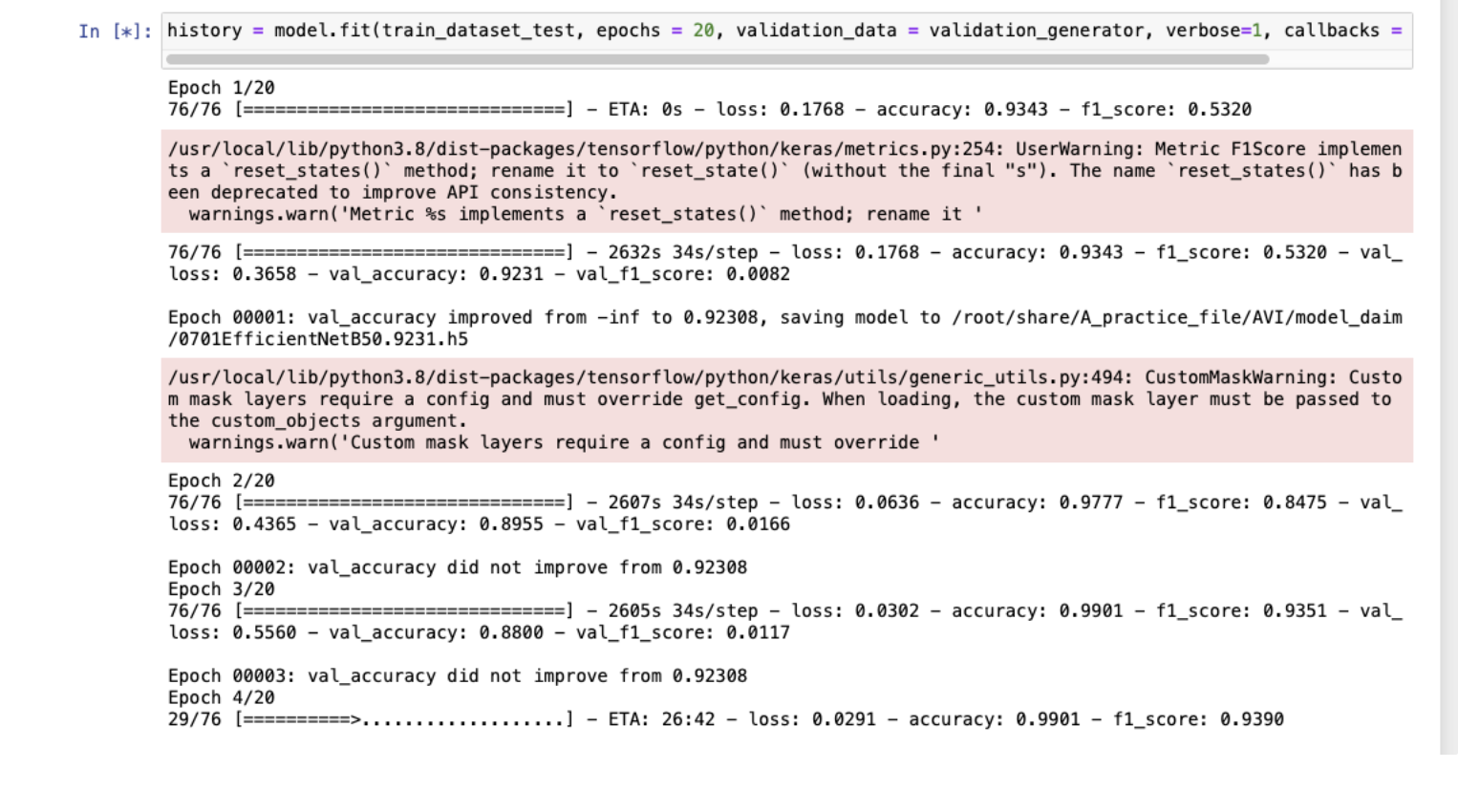 Error : logits and labels must have the same shape