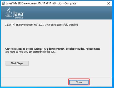 [JAVA] Window10의 JAVA SE 11 설치하기