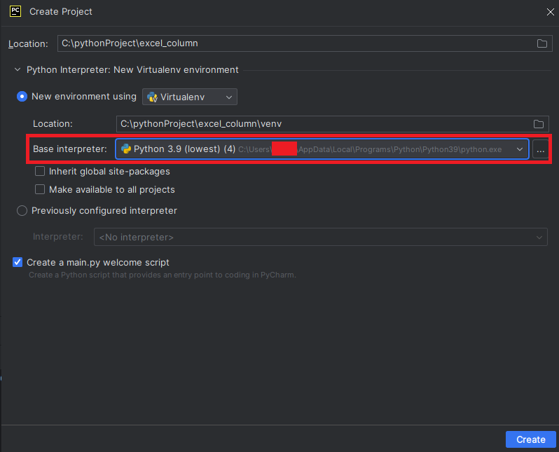 Pycharm 기본 설정