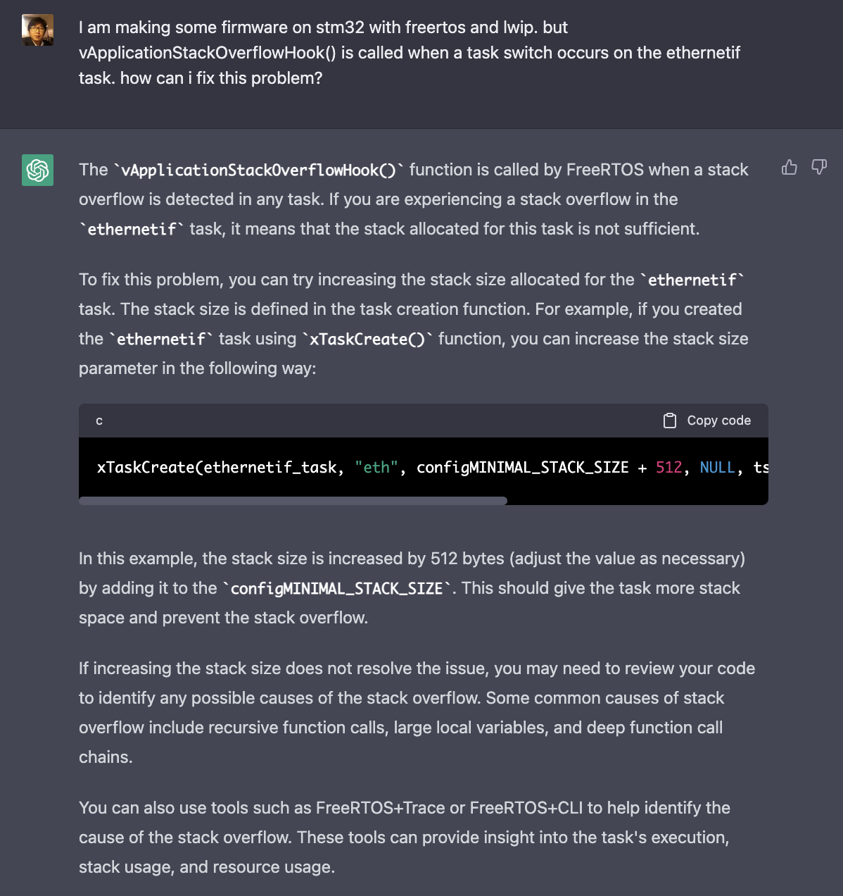 vApplicationStackOverflowHook()