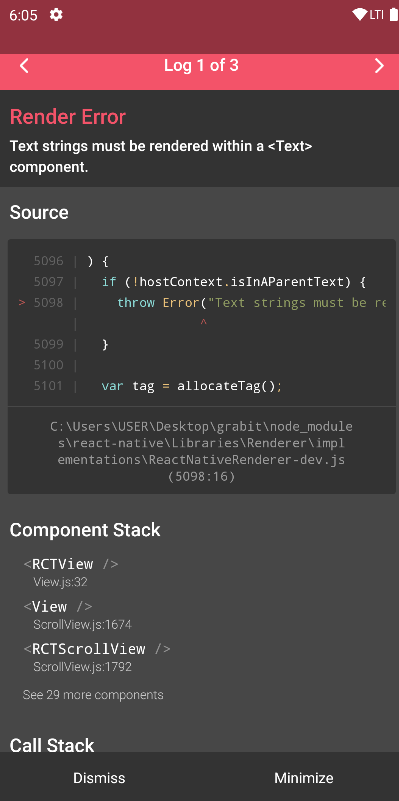 [JavaScript] Text Strings must be rendered within a component 관련 이슈 해결