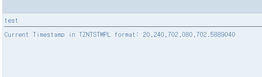 [ABAP] TIMESTAMP란? :: yellog