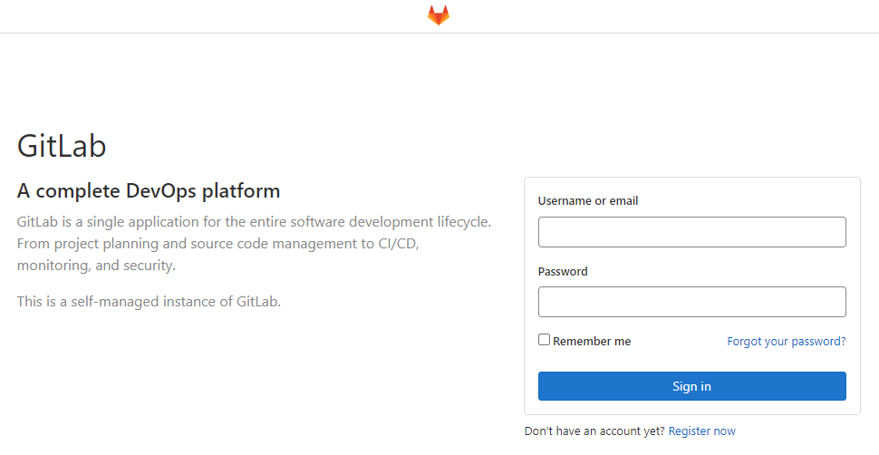 docker gitlab-ce 초기 로그인