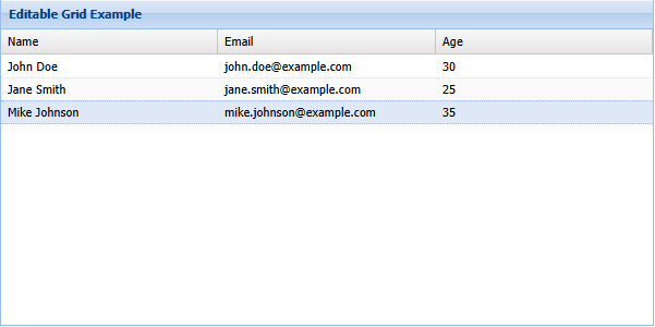 Sencha Grid cell 선택, row 선택