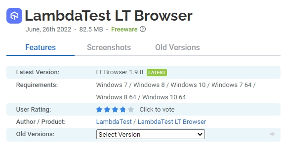 LambdaTest LT Browser 무료 다운로드