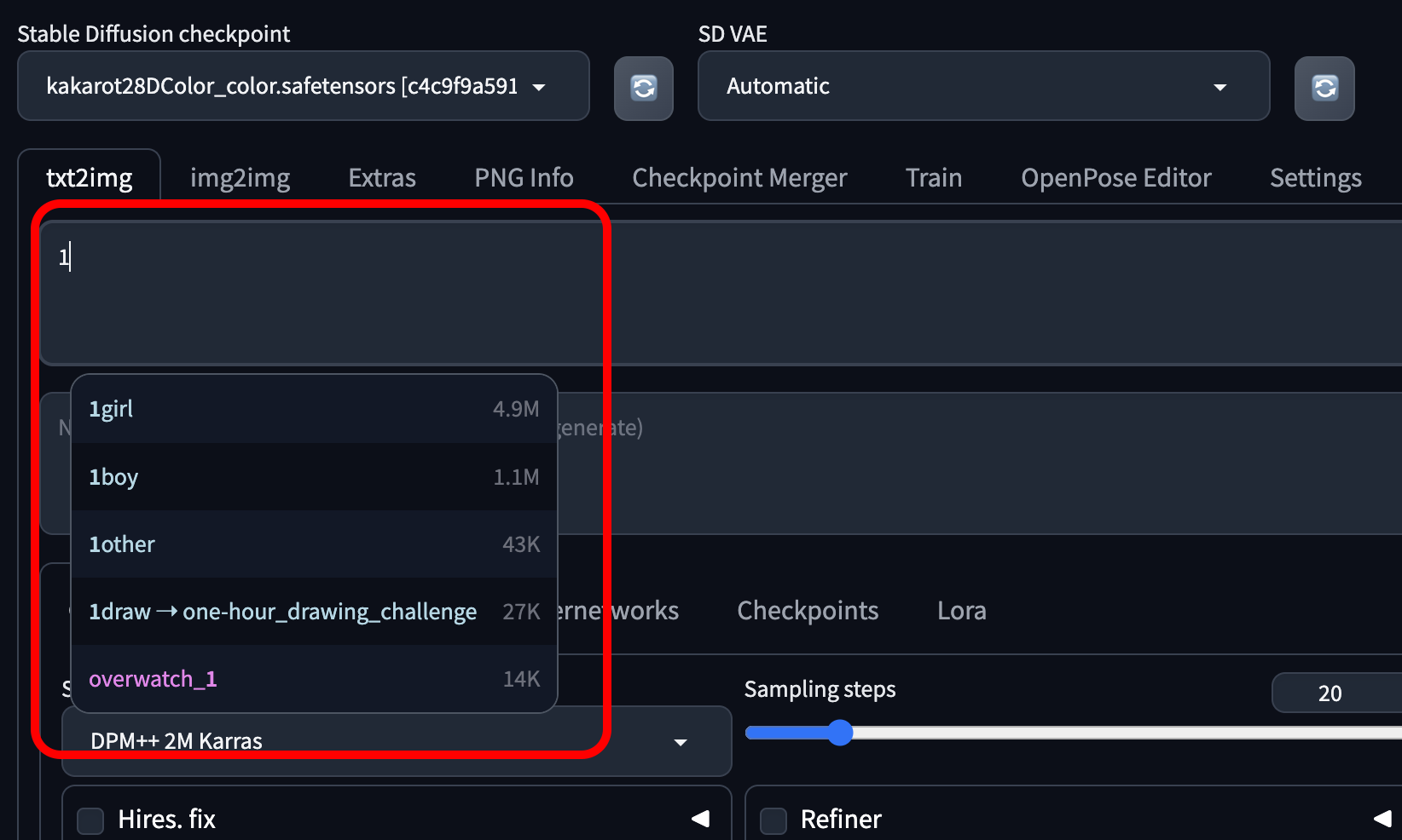 Stable-Diffusion Tag Complete